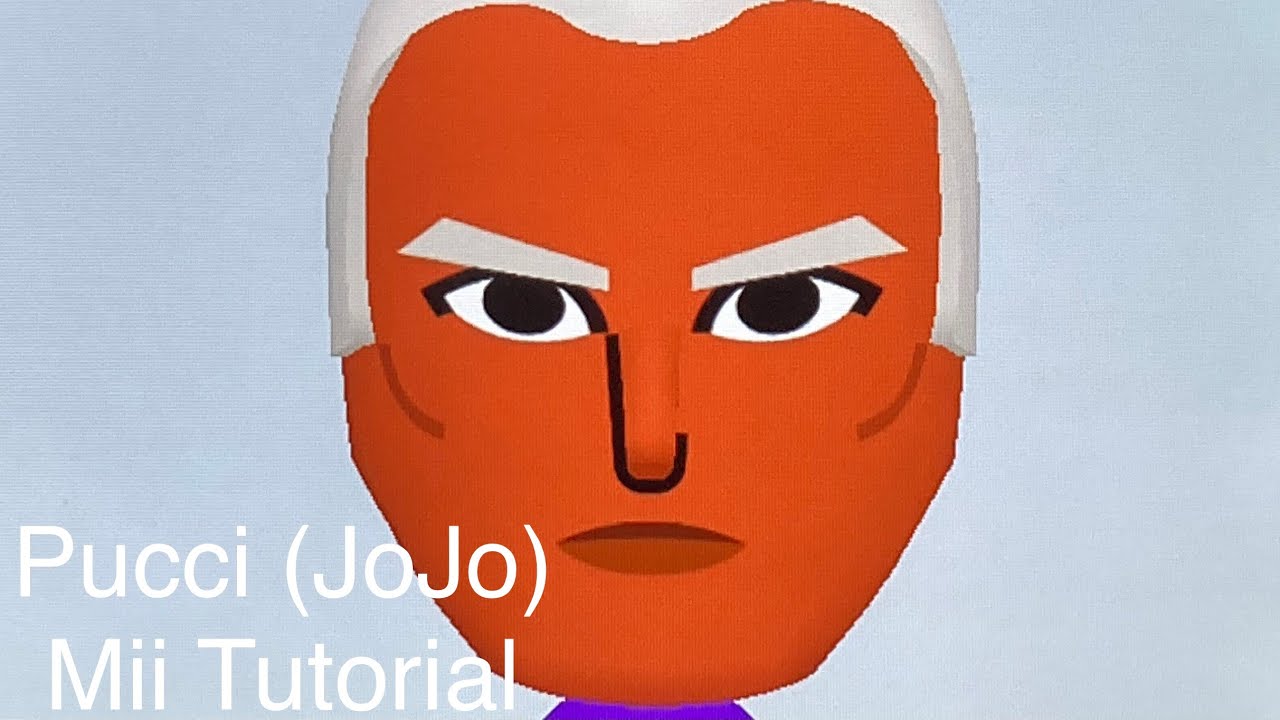 Pucci (JoJo) Mii Tutorial - YouTube
