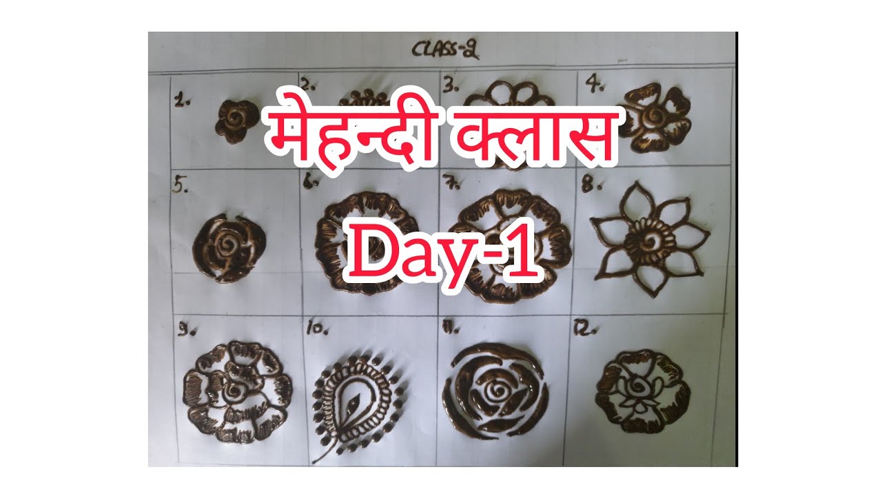 class-1 How to learn mehndi basic to advanced level|Henna basic mehndi ...