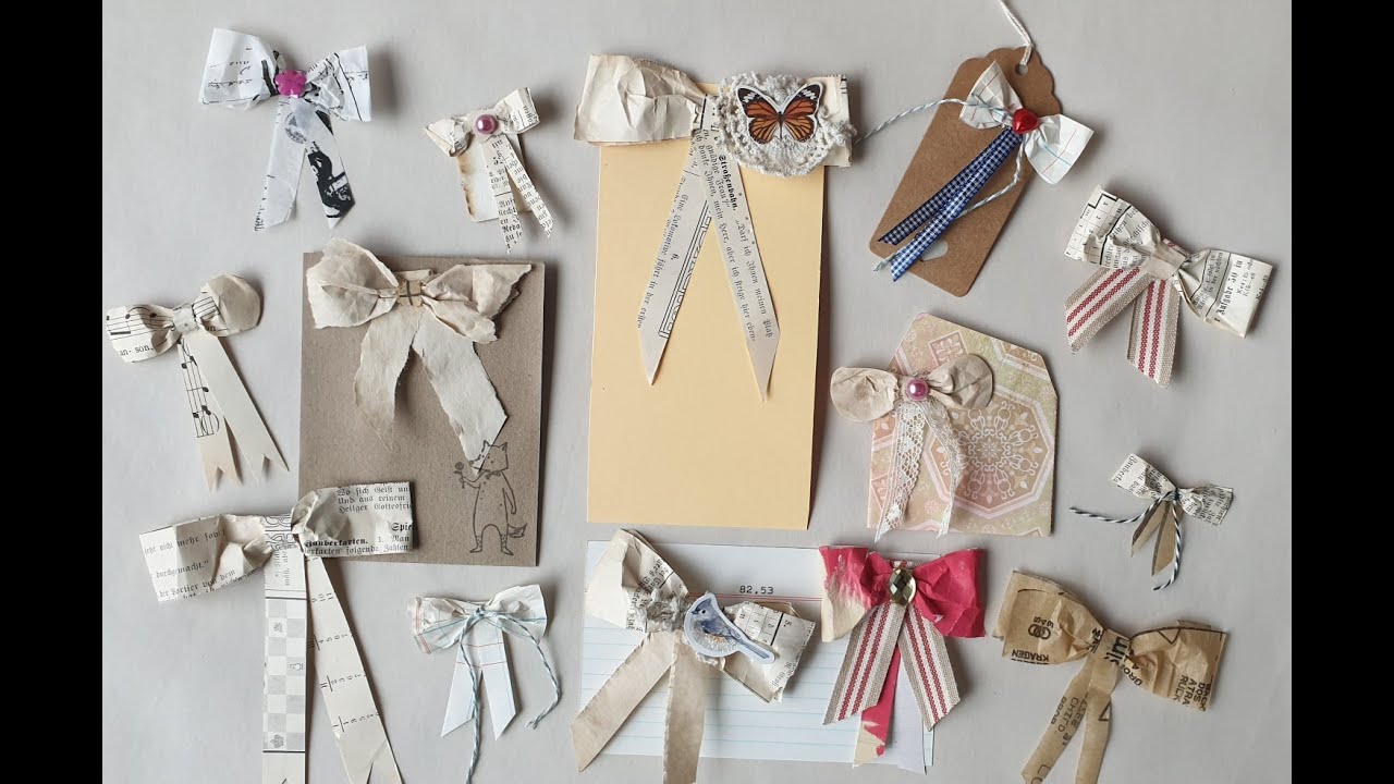 Making my Pinterest boards: How to make a perfect book page bow - YouTube