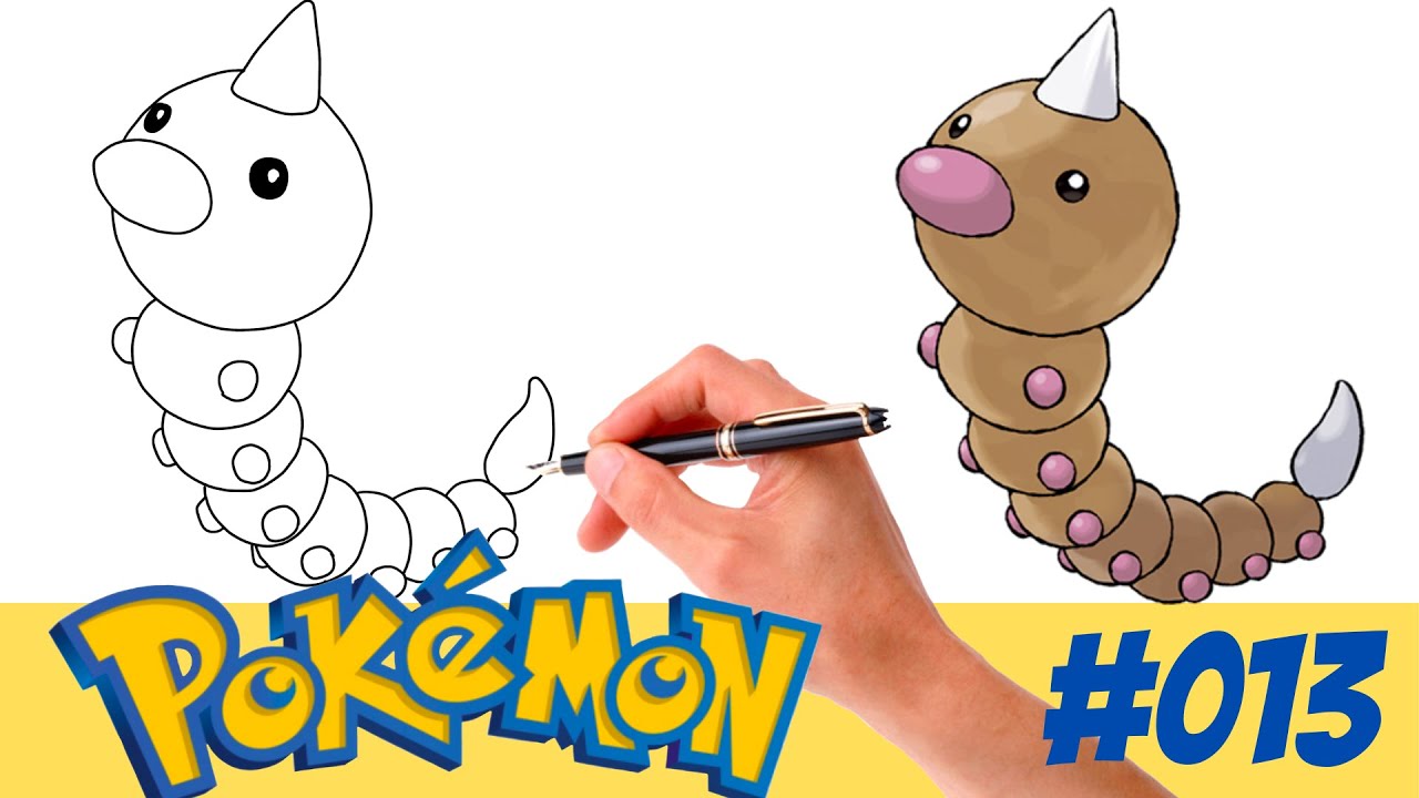Cómo dibujar WEEDLE POKEMON #013 | FÁCIL | Generación 1 - YouTube