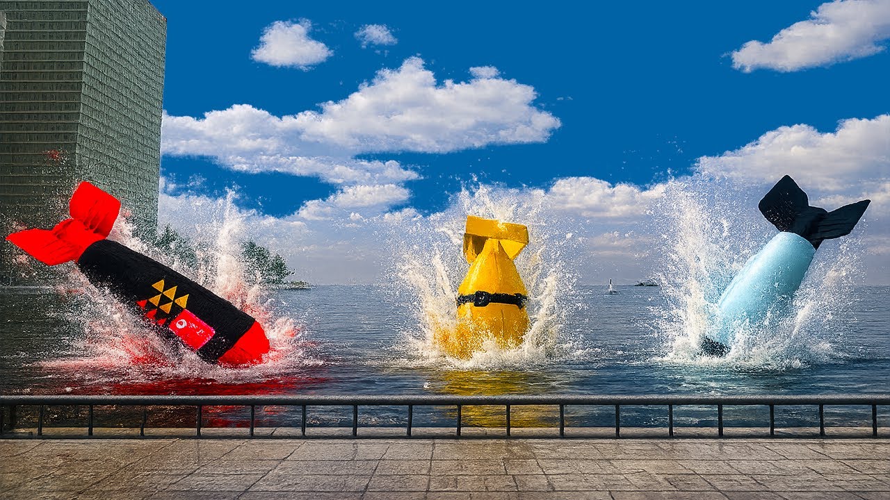 Nuclear Bombs Exploring Experiment In The Water In Garry's Mod BOOM ...