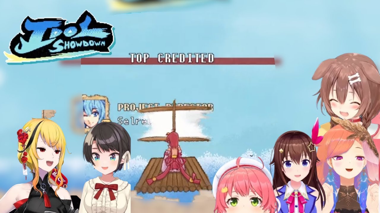 Reaksi Miko, Subaru, Korone, Sora, Kaela, Kiara, Melihat Credit game ...