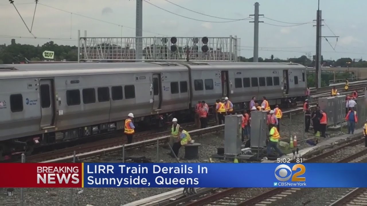 LIRR Train With Derailed Axles Causes Service Disruptions - YouTube