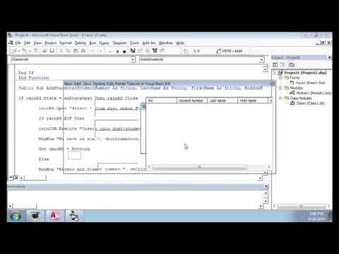 Basic ADD, EDIT, UPDATE, DELETE, SEARCH in VB6 Part 5 - YouTube