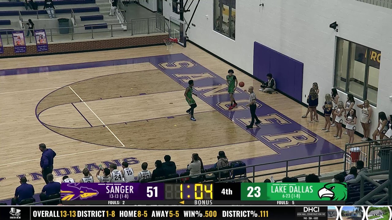 Sanger Indians Vs. Lake Dallas Falcons - Varsity Basketball - YouTube