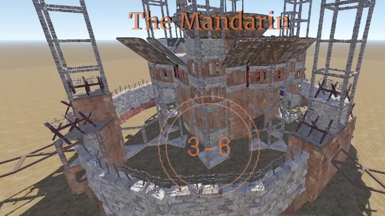Mandarin - Rust base design 3-6 small clan base: mini open core bunker ...