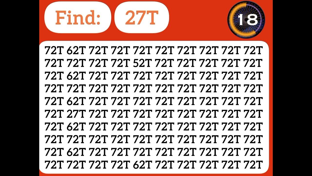 Only the most attentive people can spot 27T within 15 sec. #10k #find # ...