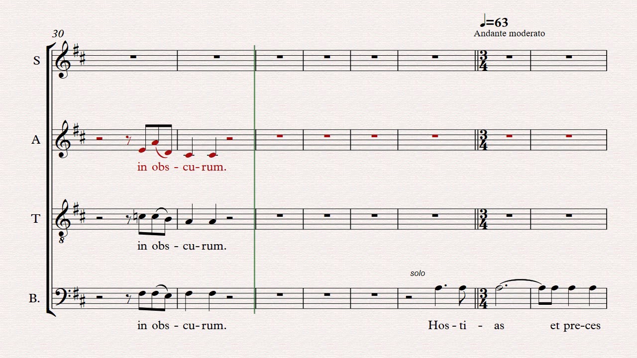 Faure's Requiem 2 Offertory Alto - YouTube