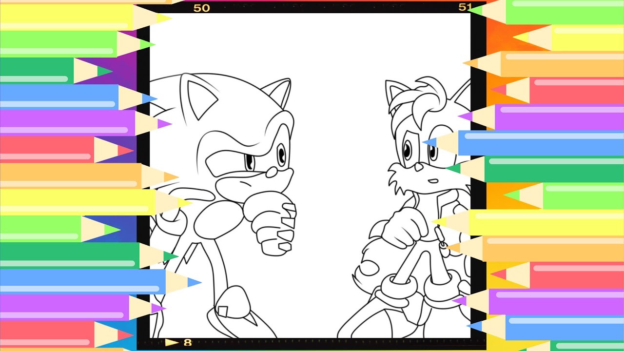 Sonic Prime Coloring/Sonic &Tails Coloring Pages/Cartoon - On & On ...