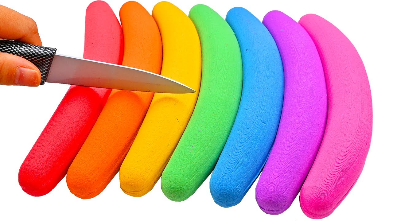 Satisfying Video l How to make Rainbow sausage WITH Kinetic Sand ...