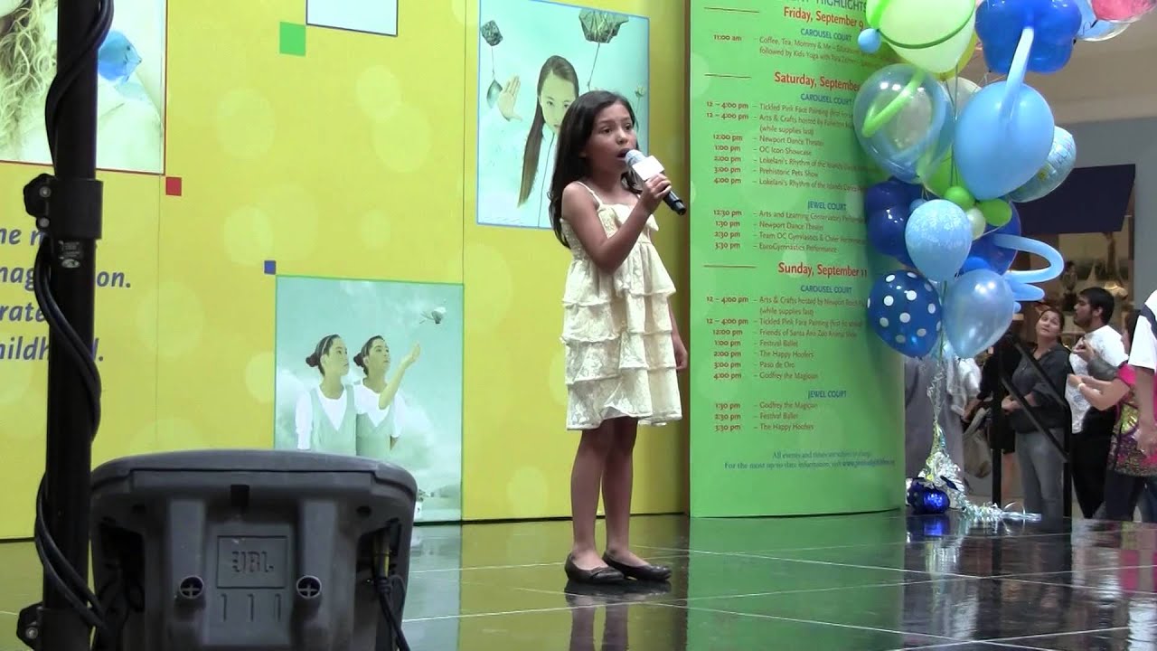 7 yr old Katelyn Gutierrez singing "Castle on a Cloud" - YouTube