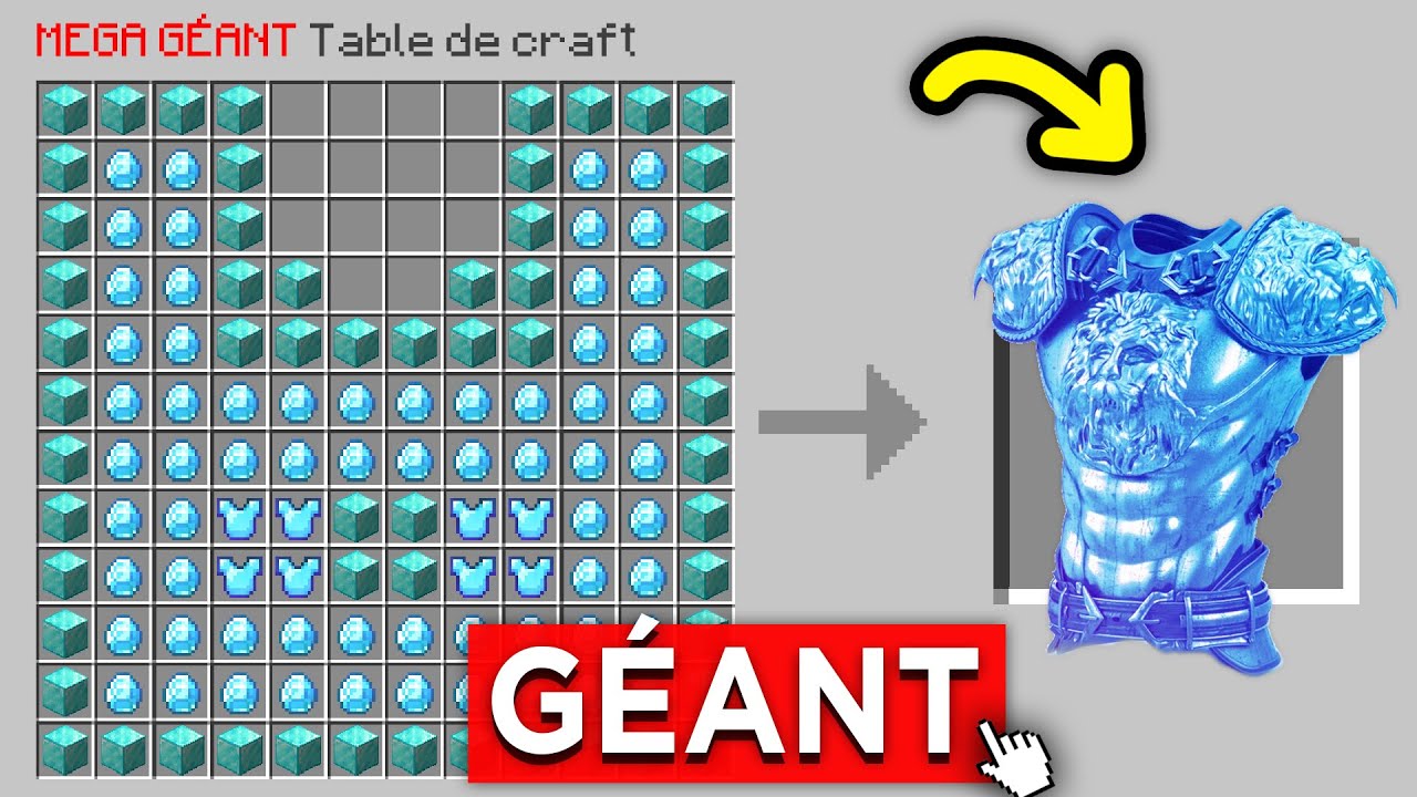 J'ai ajouté des Crafts RÉALISTE Géants à Minecraft.. ! - YouTube