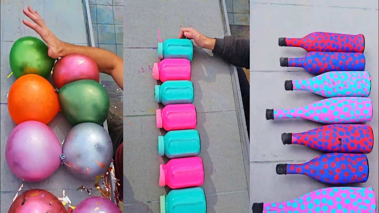 🎈 Breaking Glass Bottles And Balloons Drops | Crashing Crunchy - YouTube