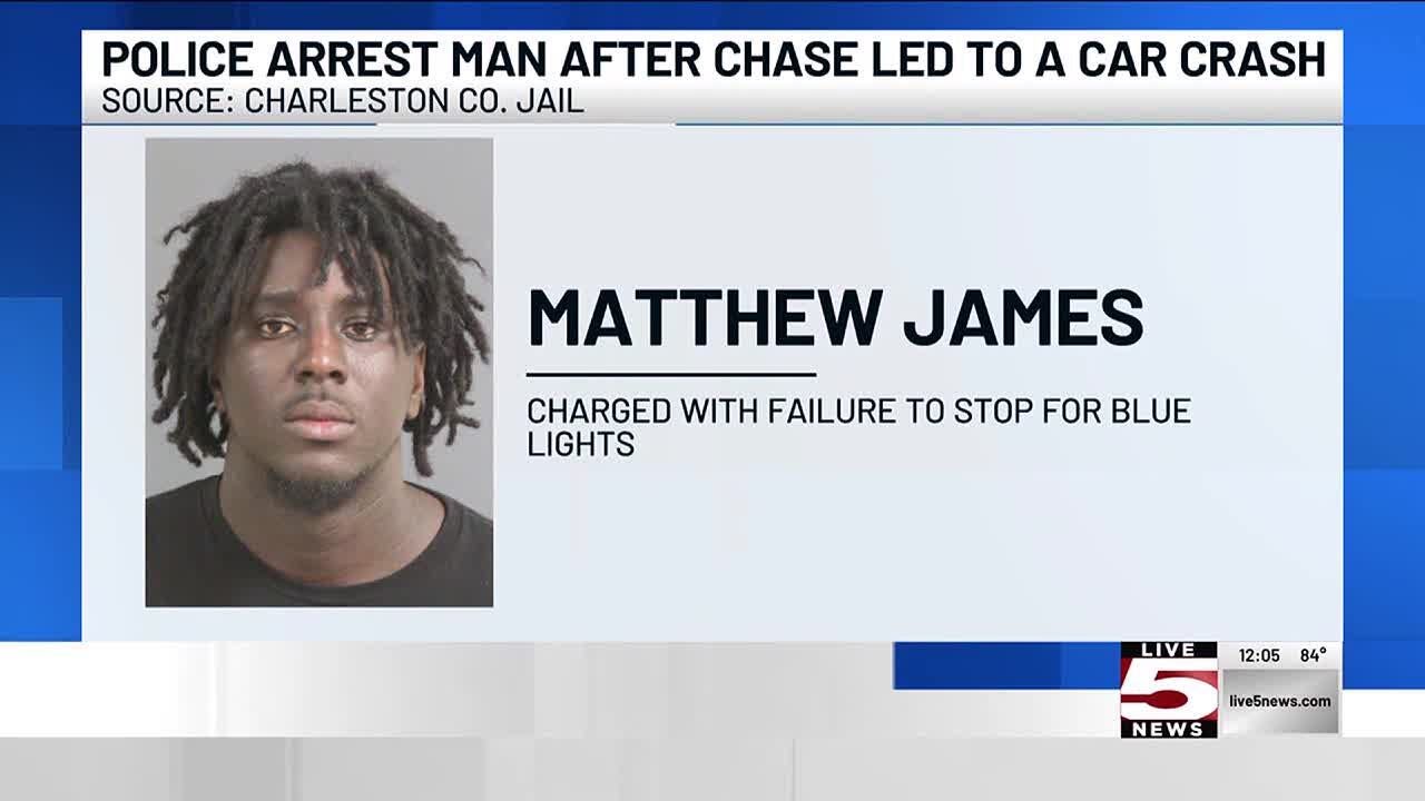 VIDEO: N. Charleston Police arrest man after car chase, crash - YouTube