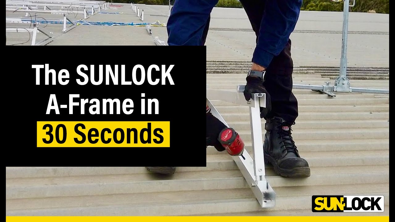 Sunlock A-Frame Commercial Mounting System in 30 Seconds - YouTube
