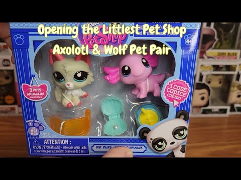 Opening the Littlest Pet Shop Axolotl & Wolf Pet Pair - YouTube