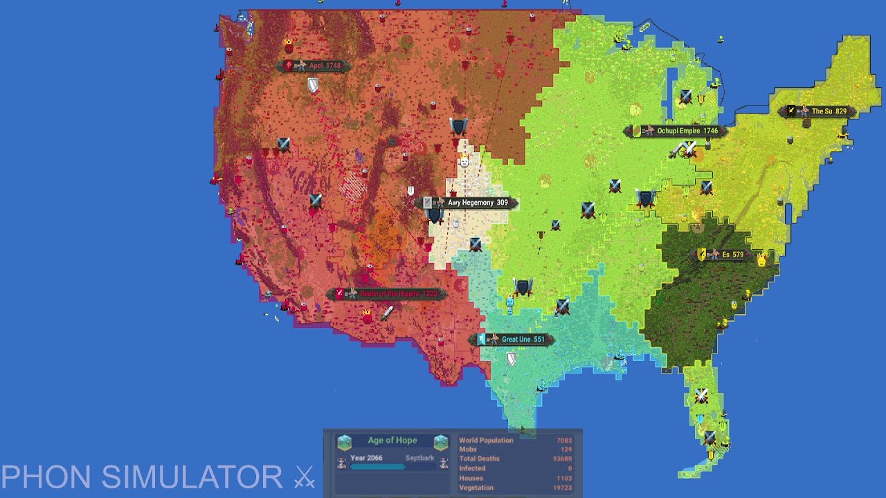 1,000 year Civilization | Timelapse - Worldbox - YouTube