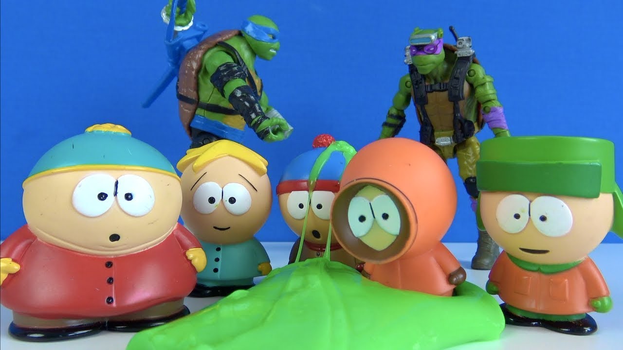South Park Cartoon toys got stuck in Slime Teenage Mutant Ninja Turtles ...