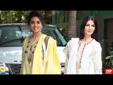 Mother Neetu Kapoor & sis Ridhima Kapoor at Ranbir Alia pre-wedding celebrations