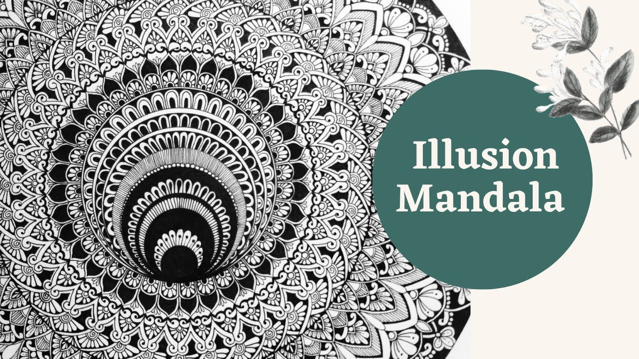 3D Optical Illusion Mandala Tutorial | MANDALA ART for Beginners - YouTube