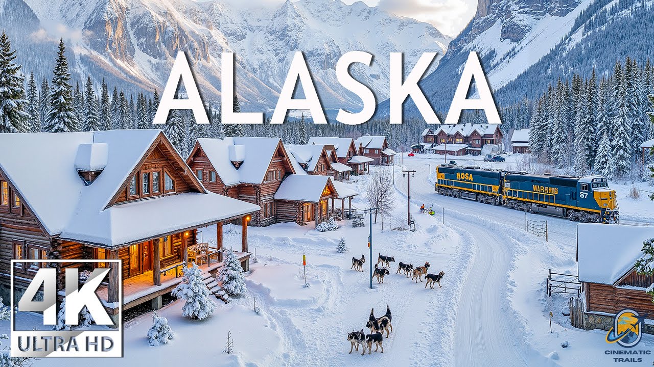 Alaska Winter 4K ️ Frozen Frontier – Vast Snowfields, Icy Valleys ...