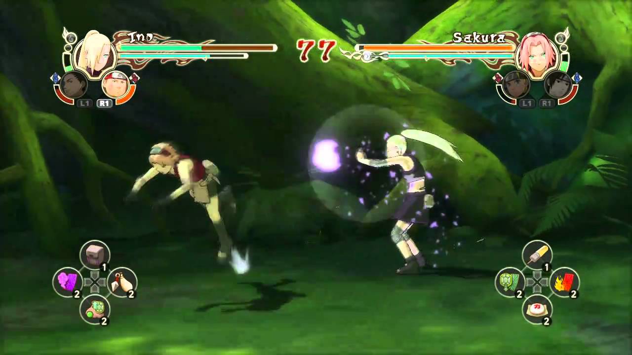 Naruto Shippuden: Ultimate Ninja Storm 2 -Ino vs Sakura(CPU) - YouTube