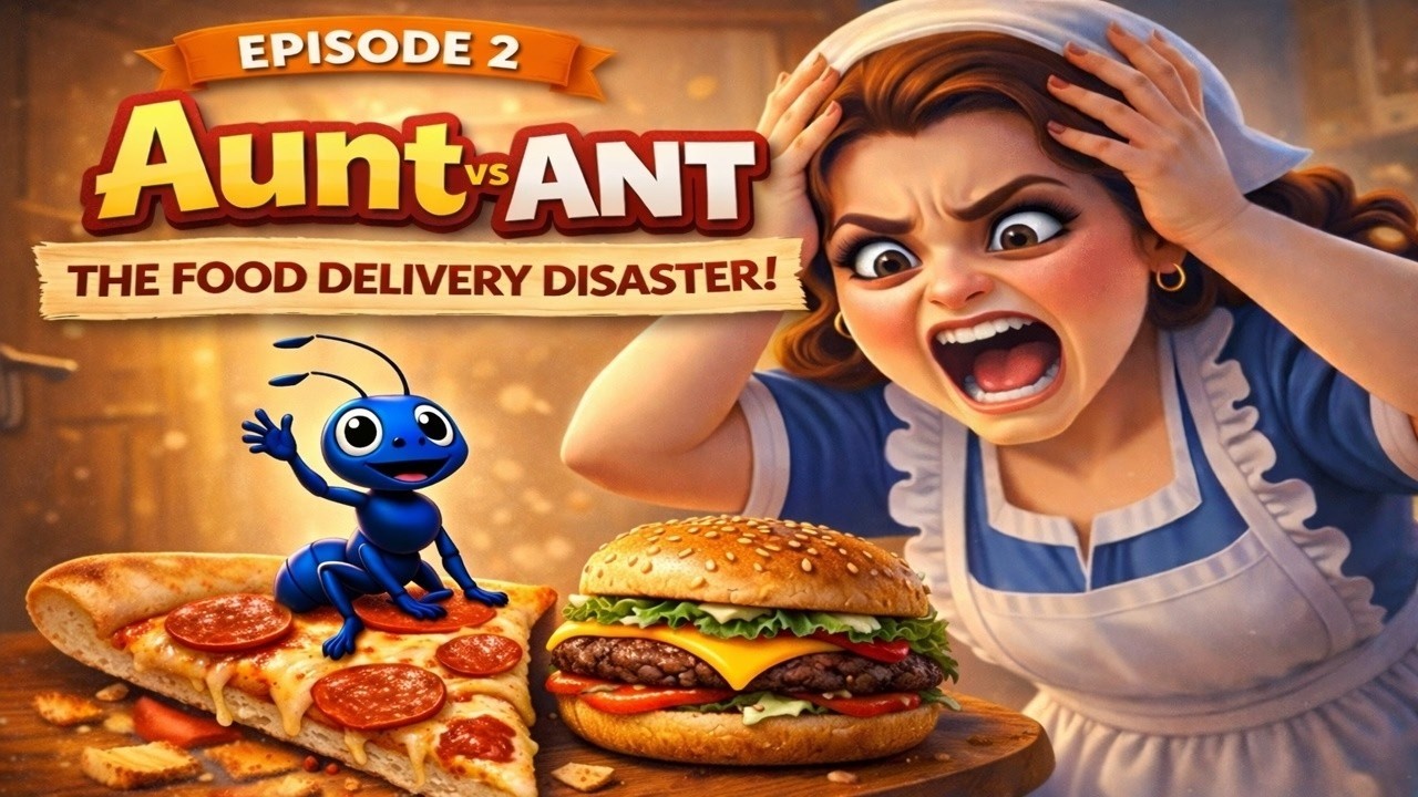 Aunt vs Ant Episode 2 | The Food Delivery Disaster! | Funny Cartoon For ...