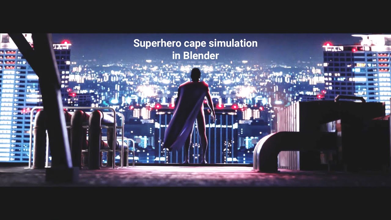 Superhero cape simulation in Blender - YouTube