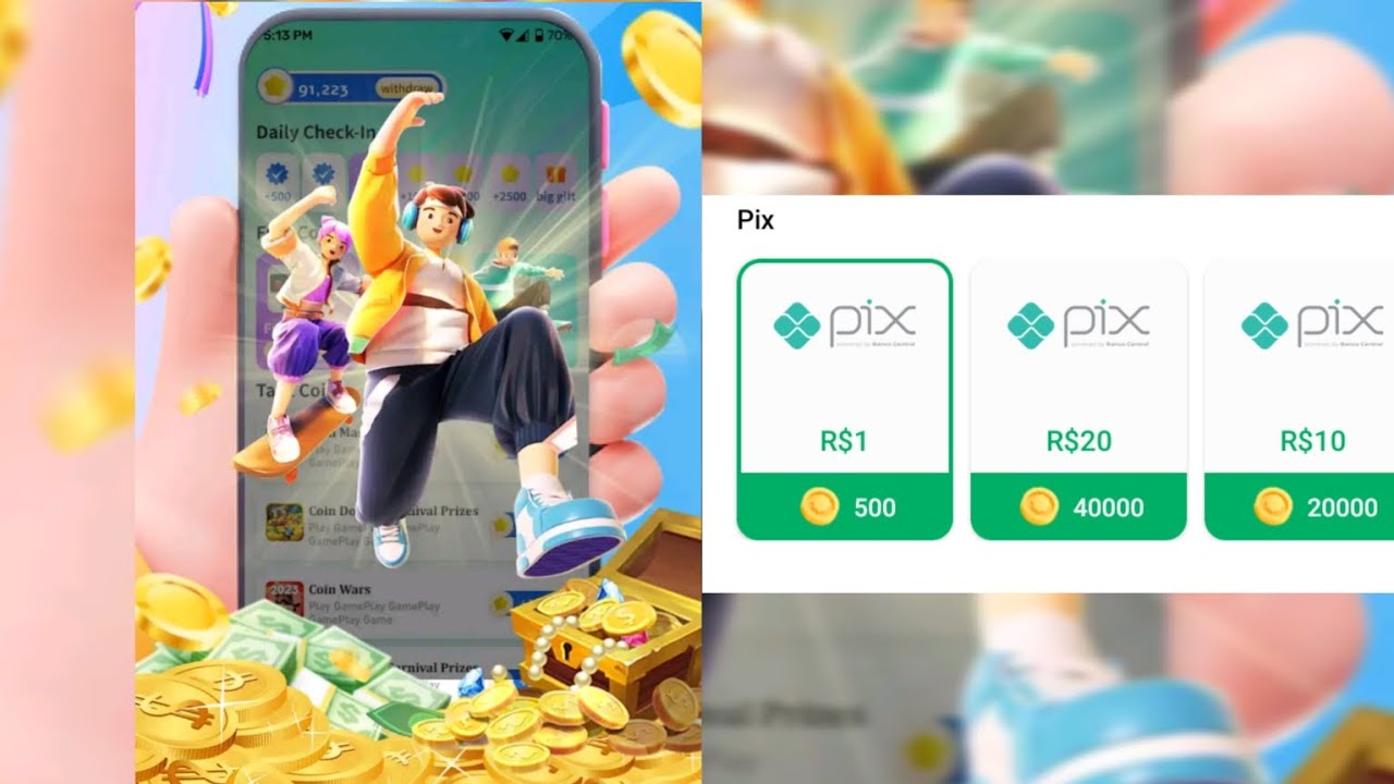 Lançou Novo Aplicativo Coin Dash Para Ganhar Dinheiro Via PIX - YouTube