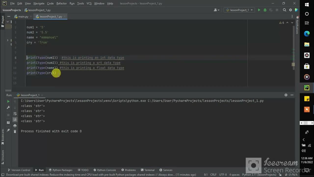 Python For Beginner Datatype Variable Comment Day 3 Youtube