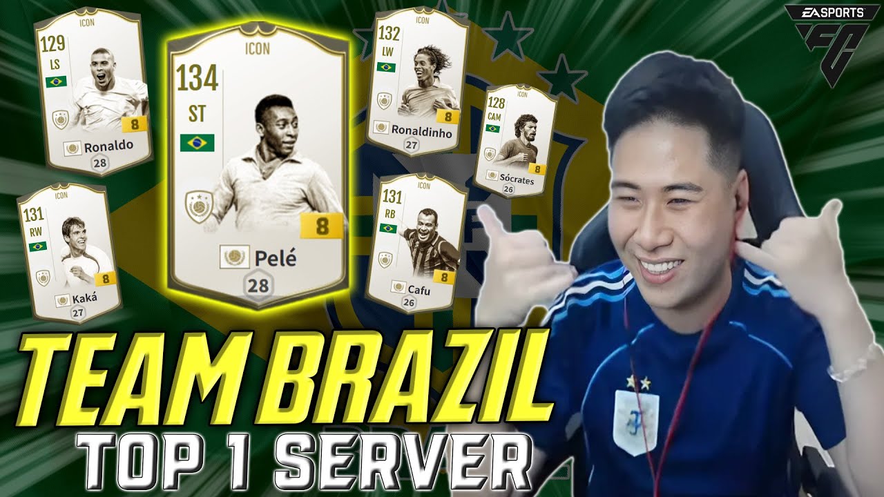 TEST SIÊU ĐỘI HÌNH BRAZIL TOP 1 SERVER VỚI ĐẦU TÀU PELE ICON+8 CỦA BẦU ...