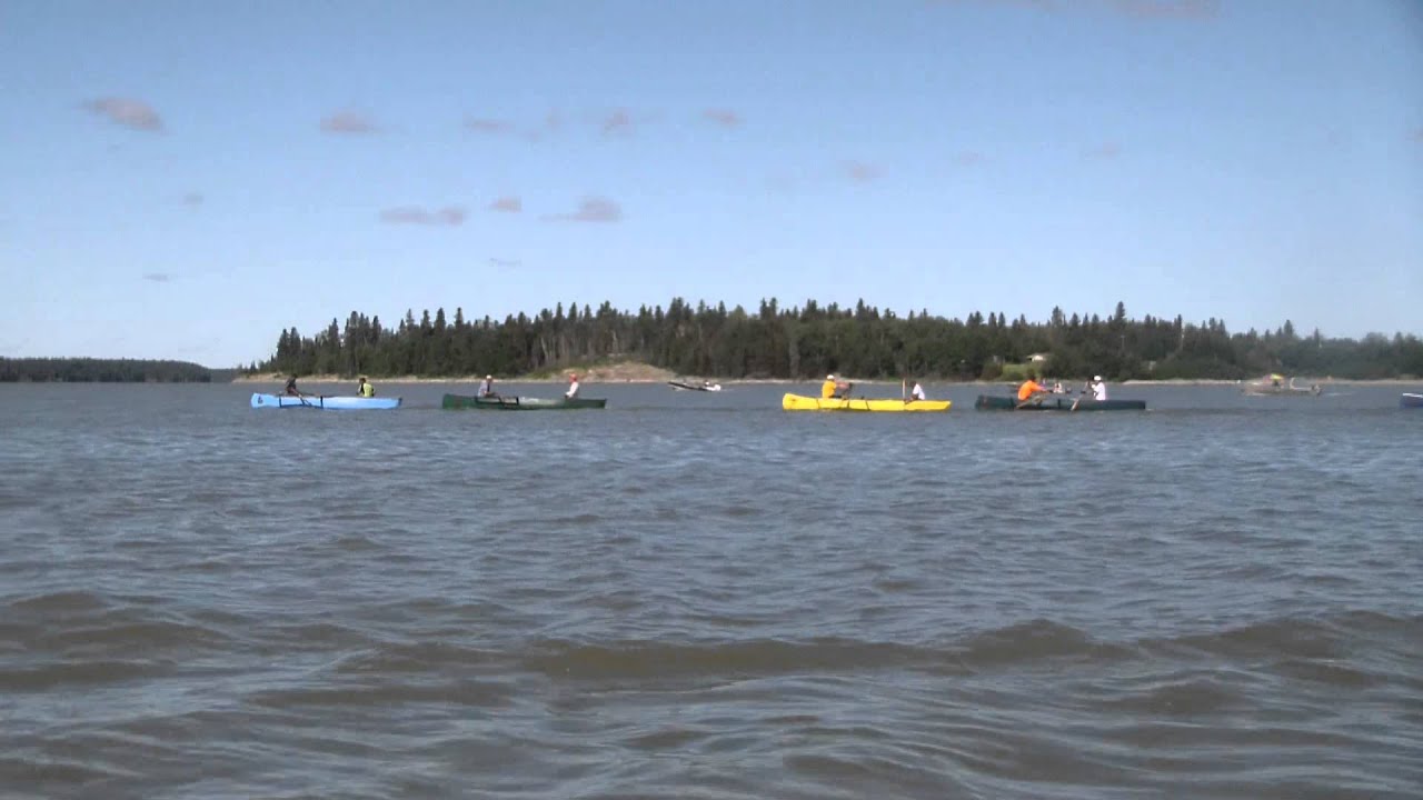 canvas canoe race this past summer. Cross Lake, Manitoba - YouTube
