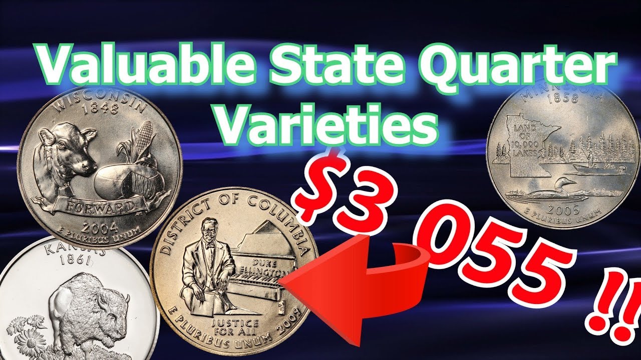 5 State Quarter Varieties Worth Good Money - YouTube