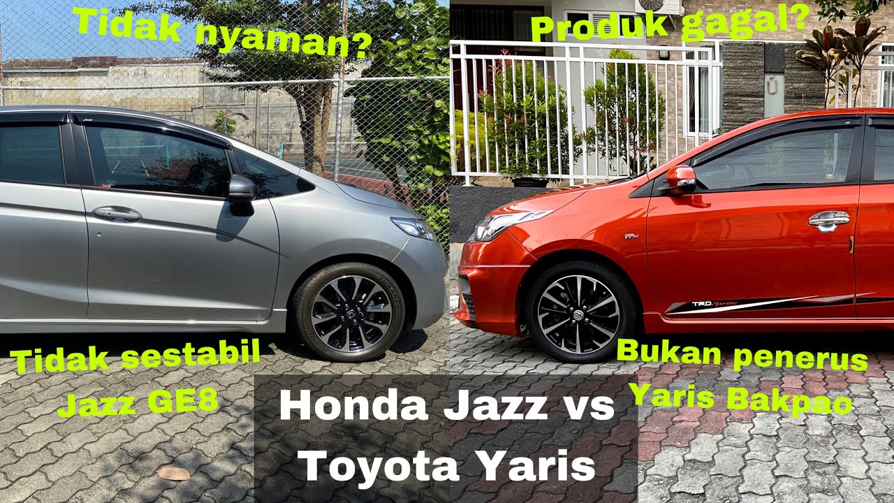 Honda Jazz RS GK5 CVT vs Toyota Yaris Lele TRD S CVT | Perbandingan ...