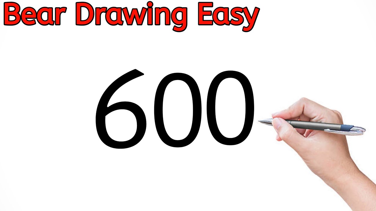 How To Draw A Bear From 600 | Bear Drawing Tutorial | ছবি আঁকা ...
