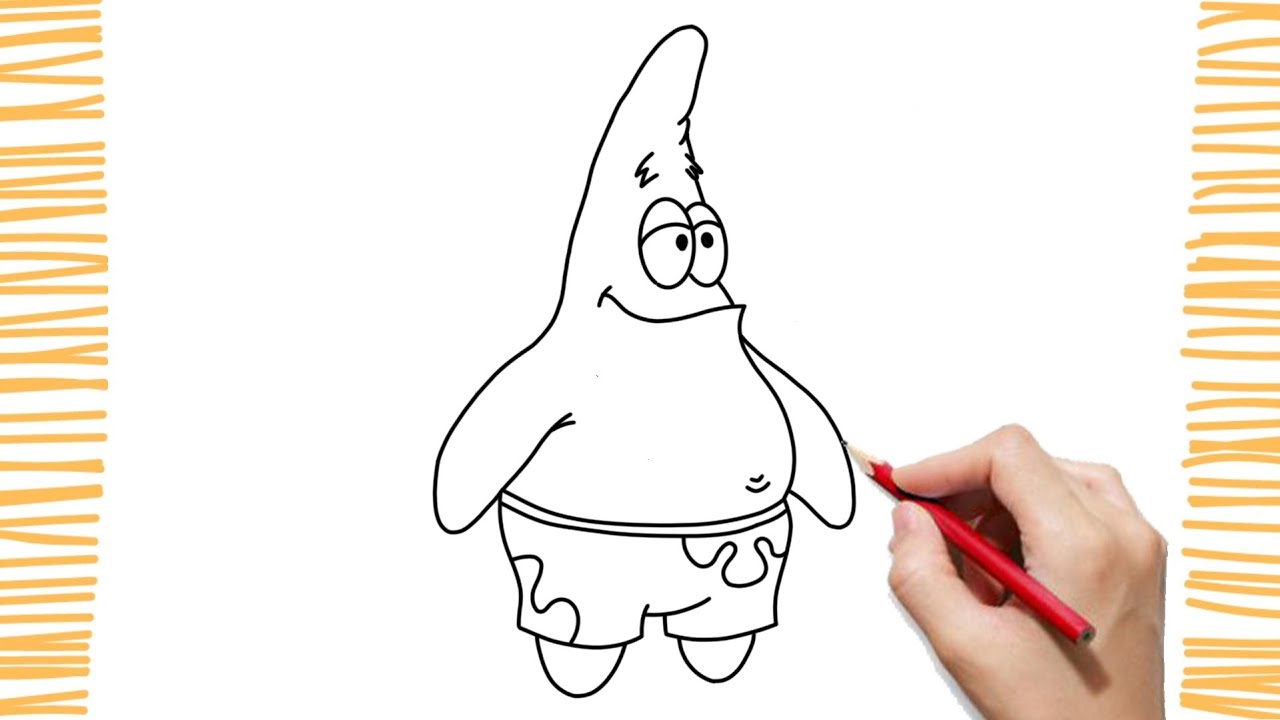 HOW TO DRAW PATRICK ( STEP BY STEP ) - YouTube