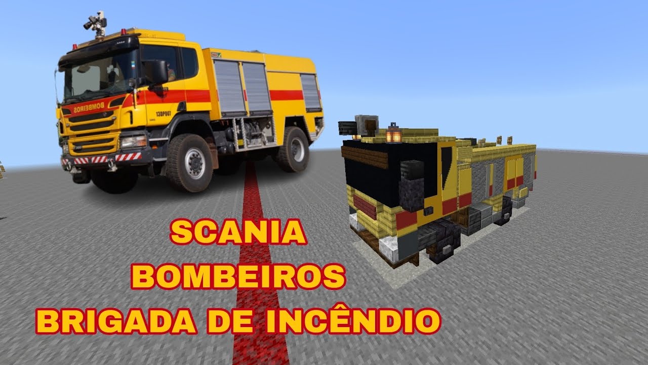 TUTORIAL MINECRAFT - Como fazer um caminhão de bombeiro brigada de ...