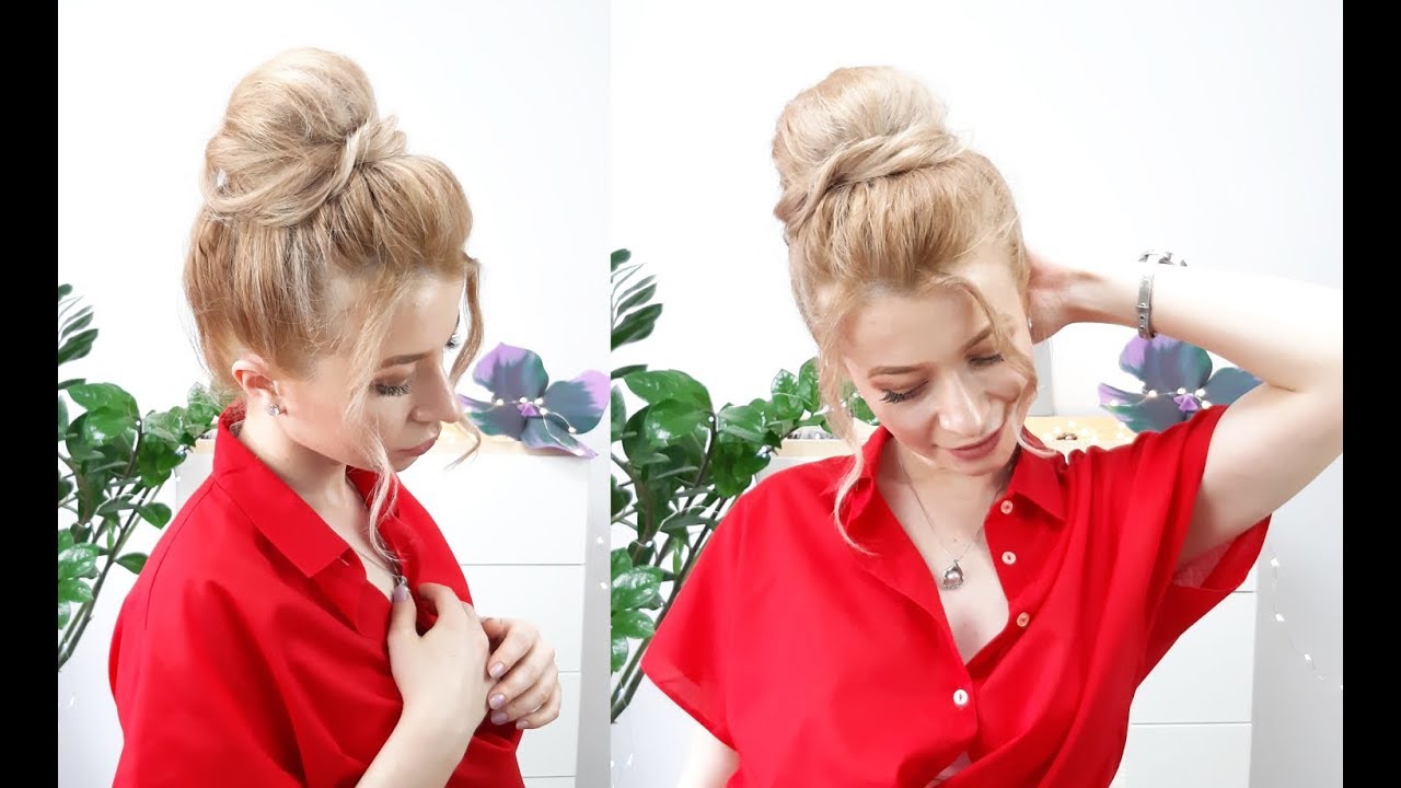 SUPER EASY HAIRSTYLE CUTE LAZY GIRL 2-MINUTE BUN UPDO | Awesome ...