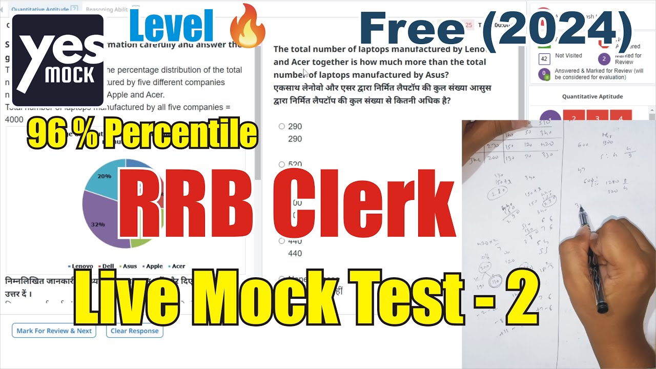 Yes Mock RRB Clerk 2024 Live Mock Test -2 🎯( Free ) | How to Attempt ...