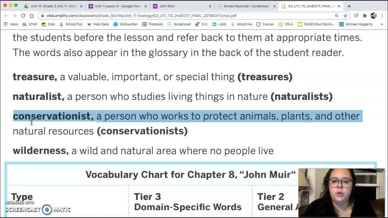 3rd Grade CKLA ELA - Unit 11 Lesson 9 Ecology: John Muir - YouTube