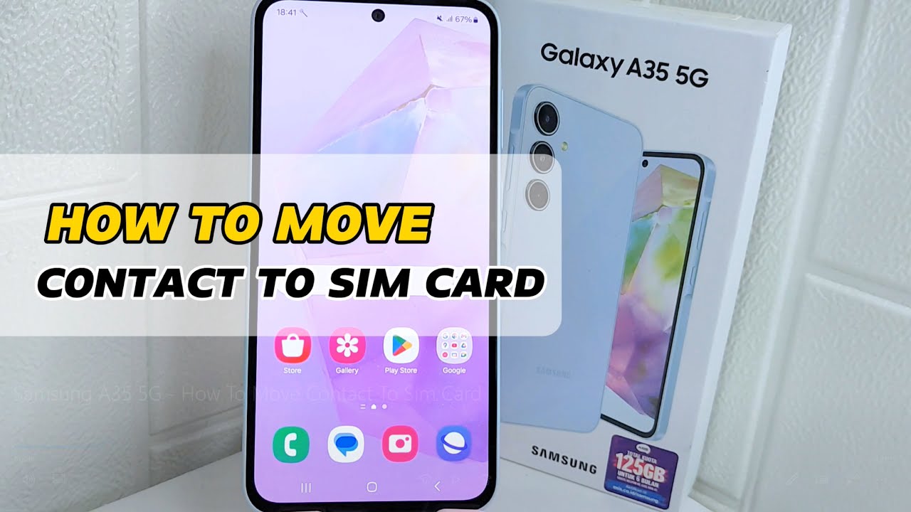 Samsung A35 5G | How To Move Contact To Sim Card - YouTube