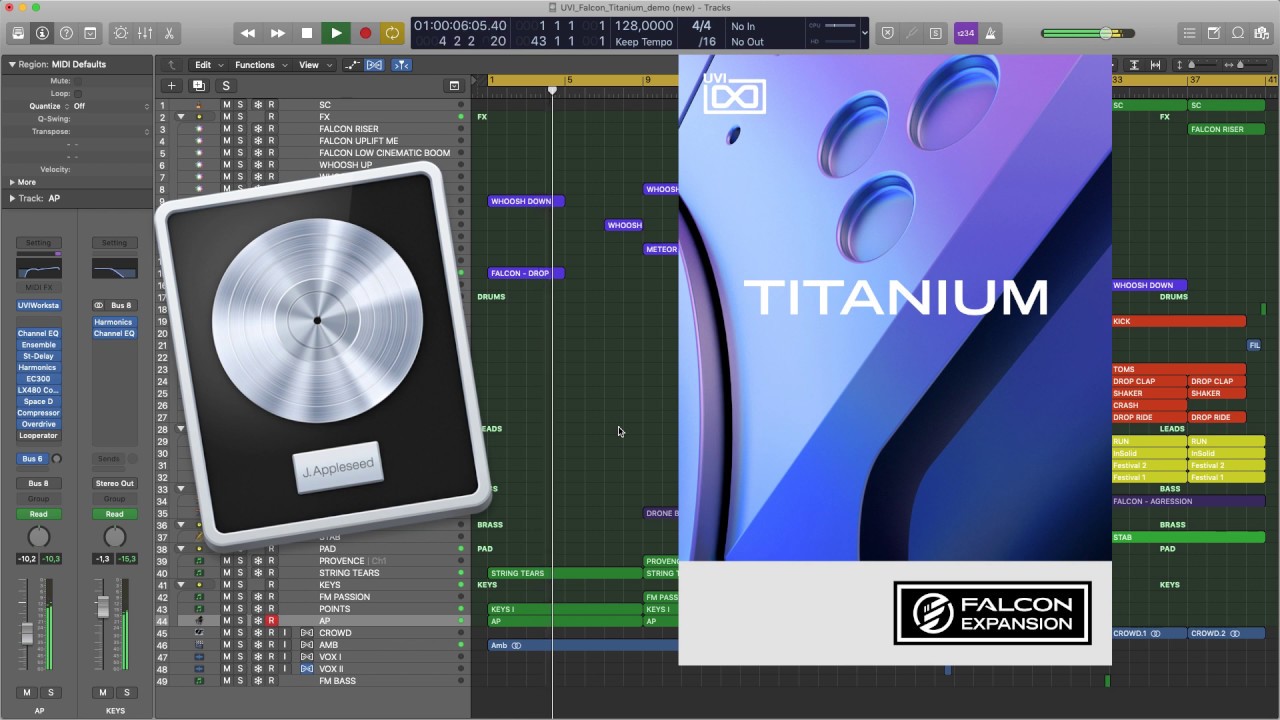 UVI Falcon Titanium (Logic Pro X EDM demo project) by Insight - YouTube