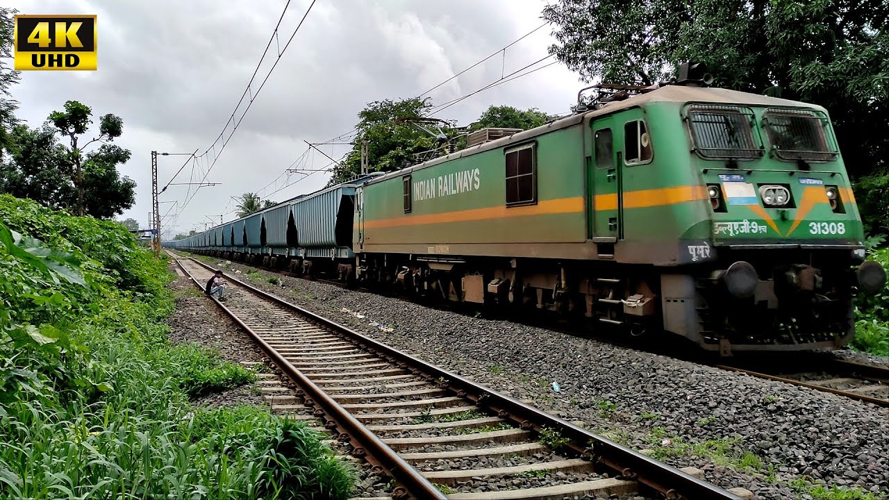 [4K |ULTRA HD] GMO WAG9 with Adani Agri BCBFG Wagons Crosses MEMU || # ...