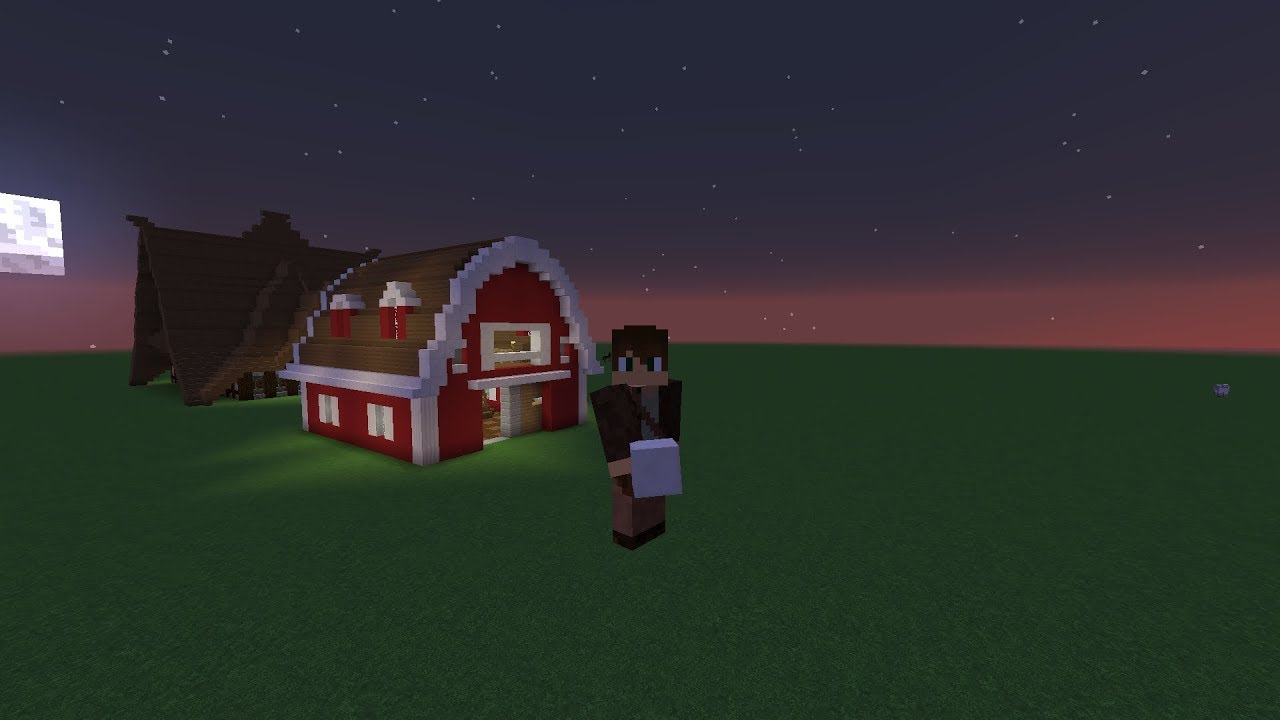 Lp minecraft : construction d'une grange en survie - YouTube