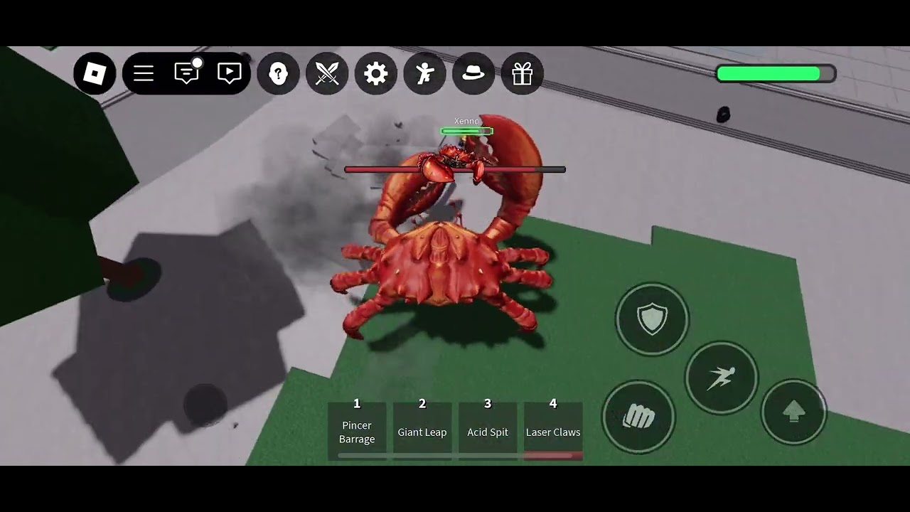 Fighting the crab again on tsb - YouTube