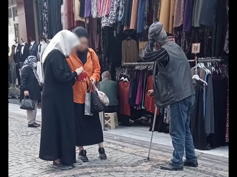 Düzce'de yakalanan koltuk değnekli dilenci Zabıta'dan yürüyerek çıktı