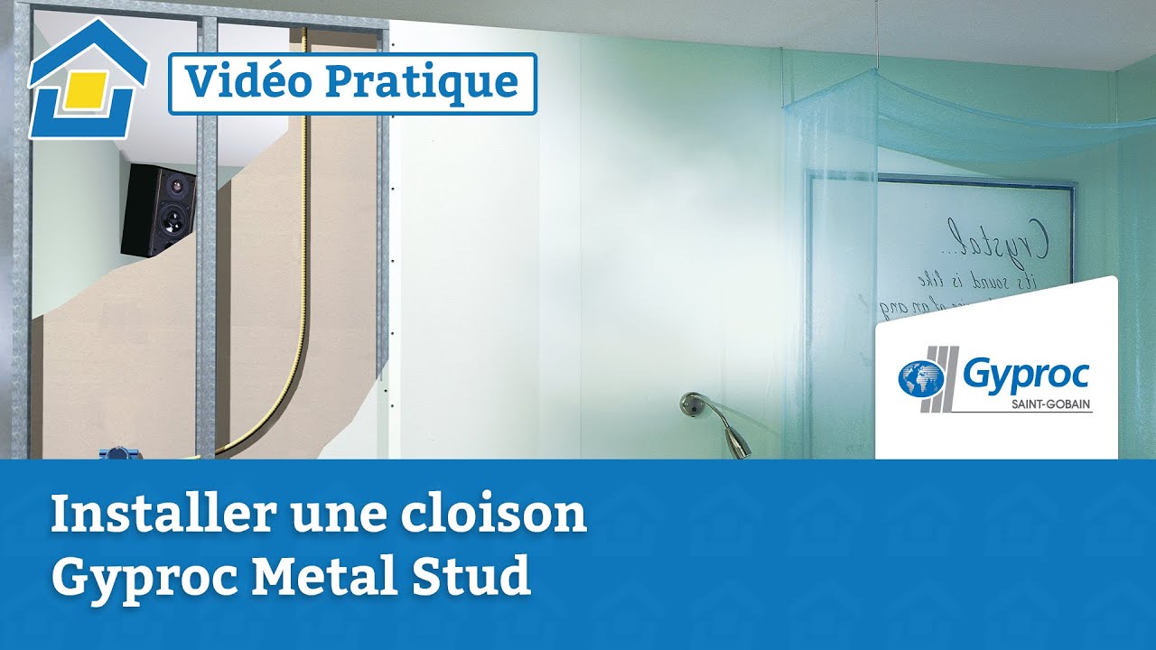 How to: Installer une cloison Gyproc Metal Stud - YouTube