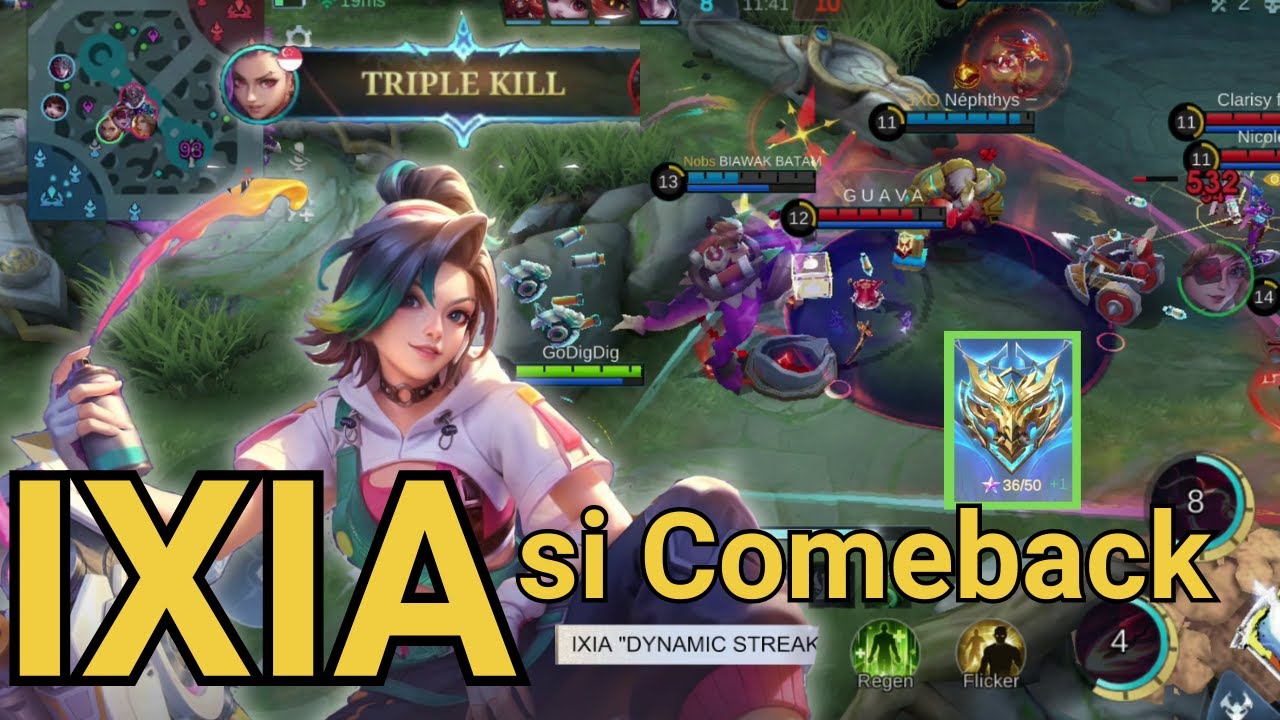 Ixia Triple Kill 👹 Hero Late Game - YouTube