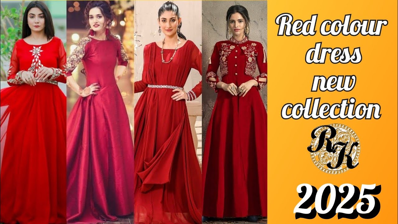 ️ ️Latest Red Colour Dress Design For Girls 2025 || Red Colour Dress ...