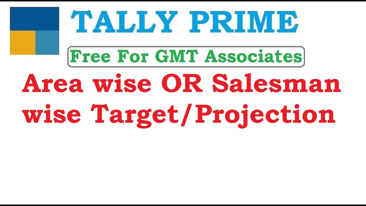 Salesman Target Vs Achievement in Tally Prime | Area Wise Target in ...